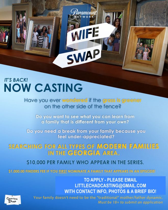Wife Swap Casting Families In Georgia 