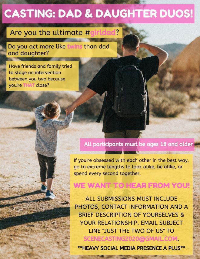 Nationwide Casting Call For Dads And Their Daughters For Reality Show 